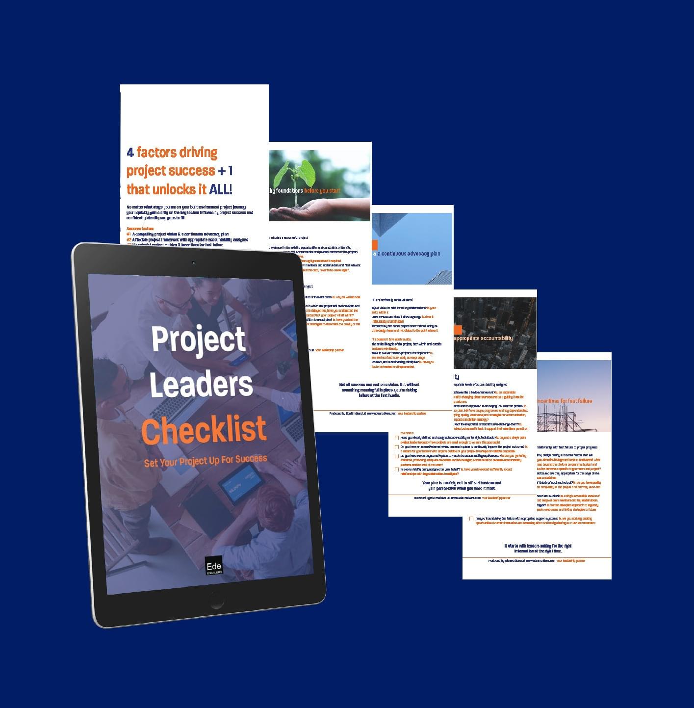 Project Leaders Checklist for Built Environment Leaders